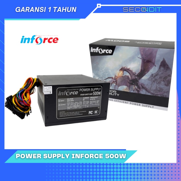 Jual POWER SUPPLY INFORCE 500WATT PSU PC STANDART | Shopee Indonesia