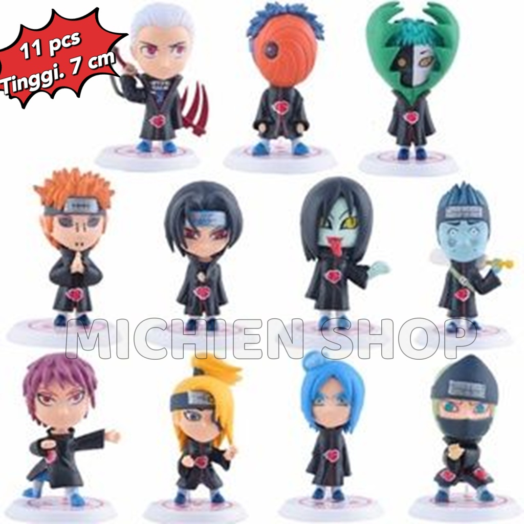 Jual Figure Set Naruto Akatsuki set 11pcs | Shopee Indonesia
