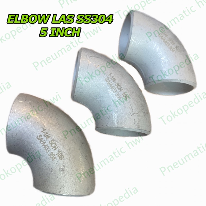 Jual elbow las stainless steel 304 sch10 knee las 5 inch | Shopee Indonesia