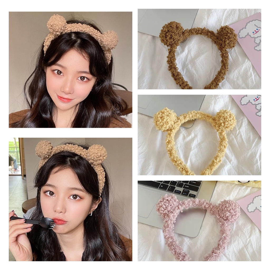 Jual COD bando kartun mewah,headband wanita telinga beruang kecil yang ...