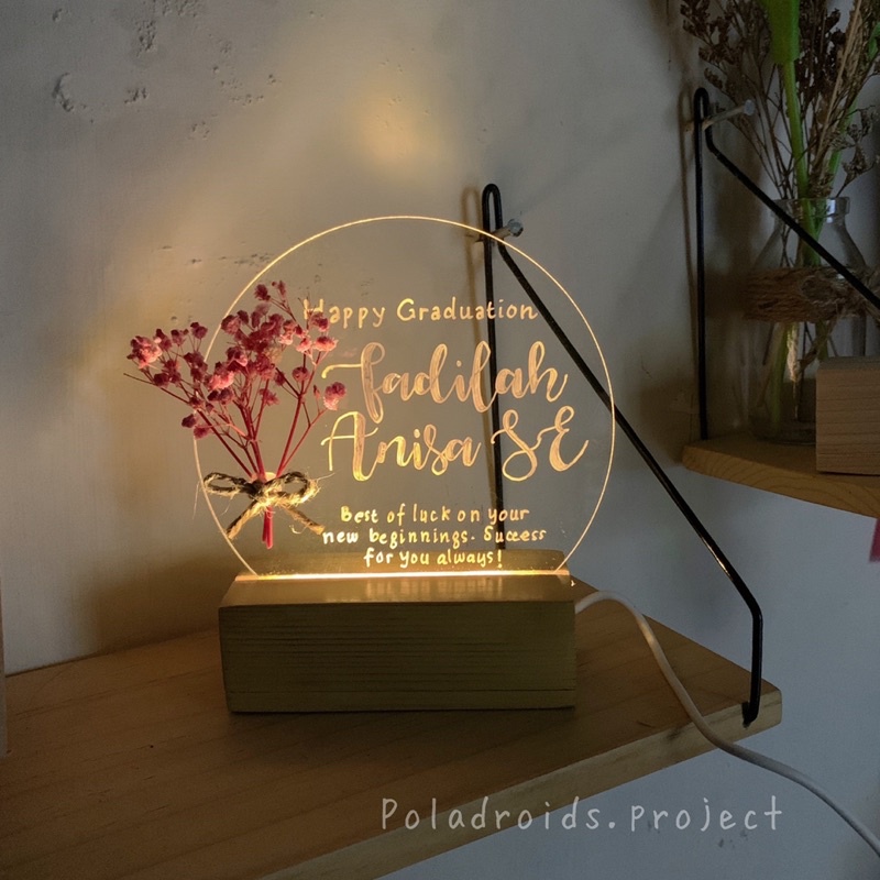 Jual CUSTOM ACRYLIC LETTERING LED KADO HADIAH WISUDA ANNIVERSARY ...