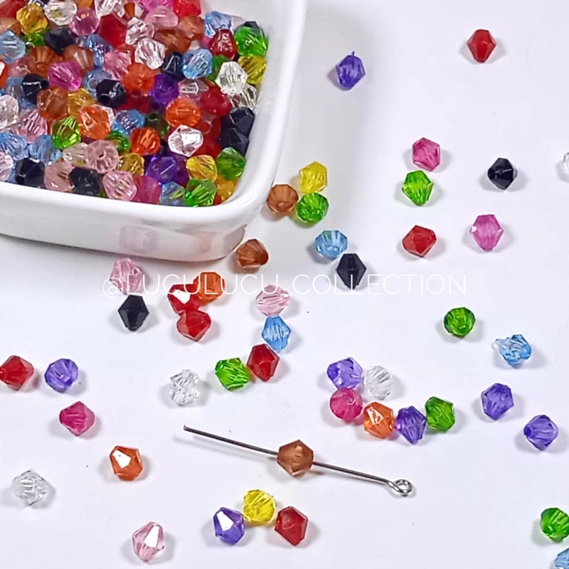 Jual Manik Diamond (10 gram) / Manik Monte Mote Diamond Akrilik Bening ...