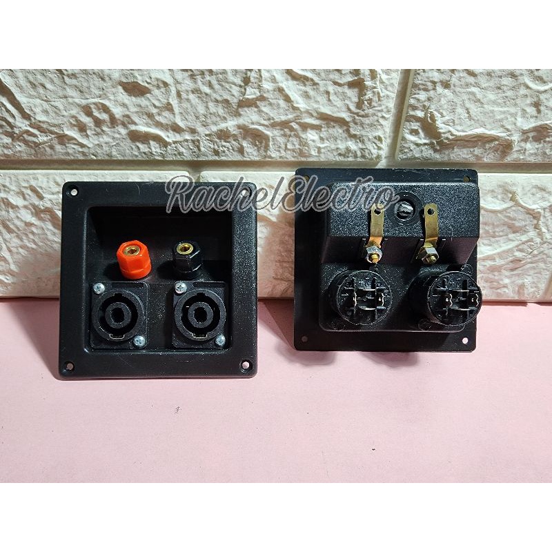 Jual Terminal Speaker Kotak 2in1 Building Post Soket Box Biding Pos