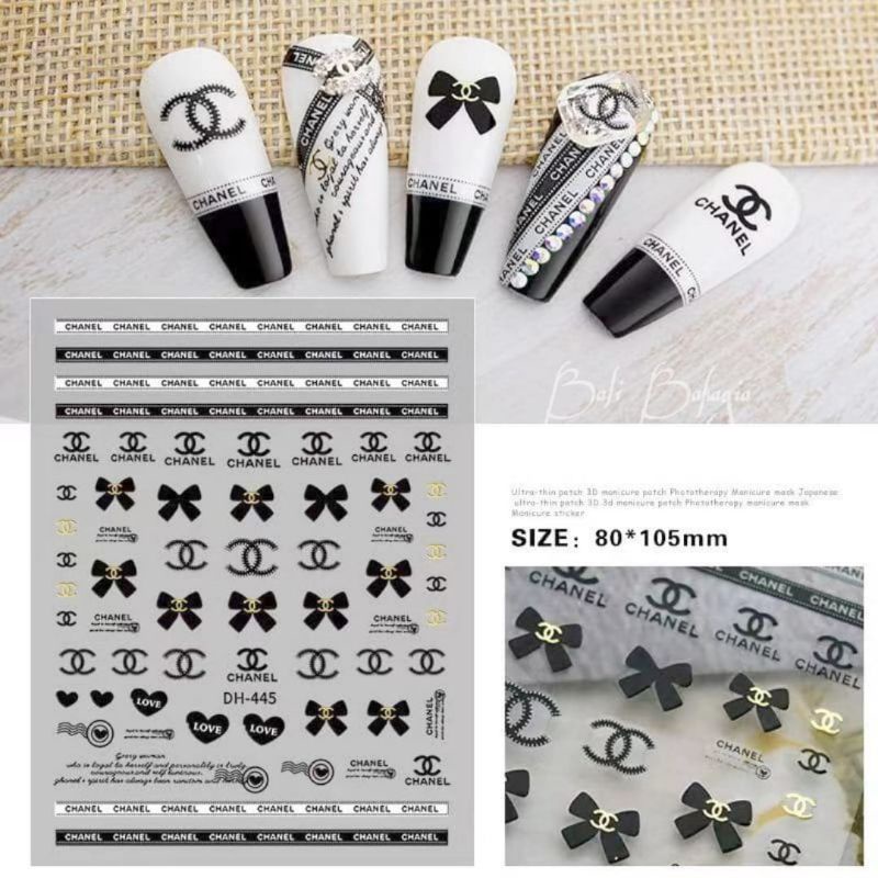Jual Nail Sticker Logo Brand Stiker Kuku Super Thin Langsung Tempel ...