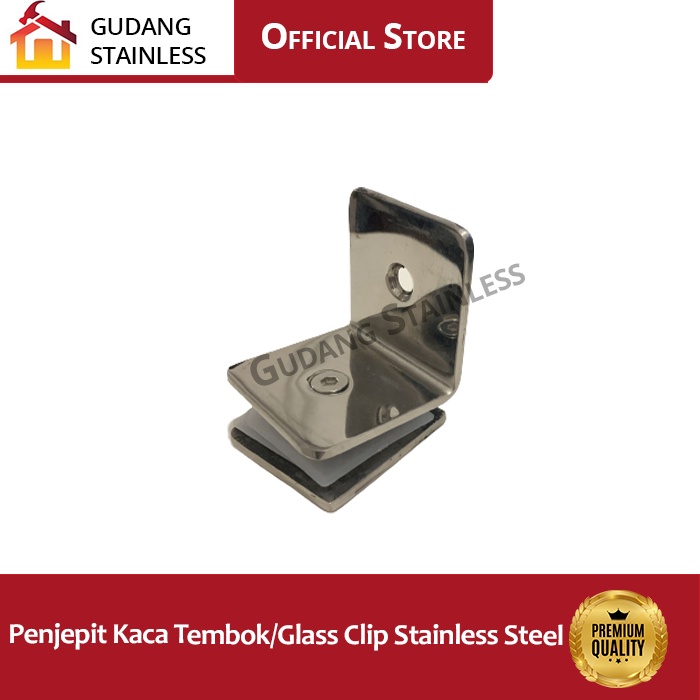 Jual Penjepit kaca Tembok/Glass Clip Stainless steel | Shopee Indonesia