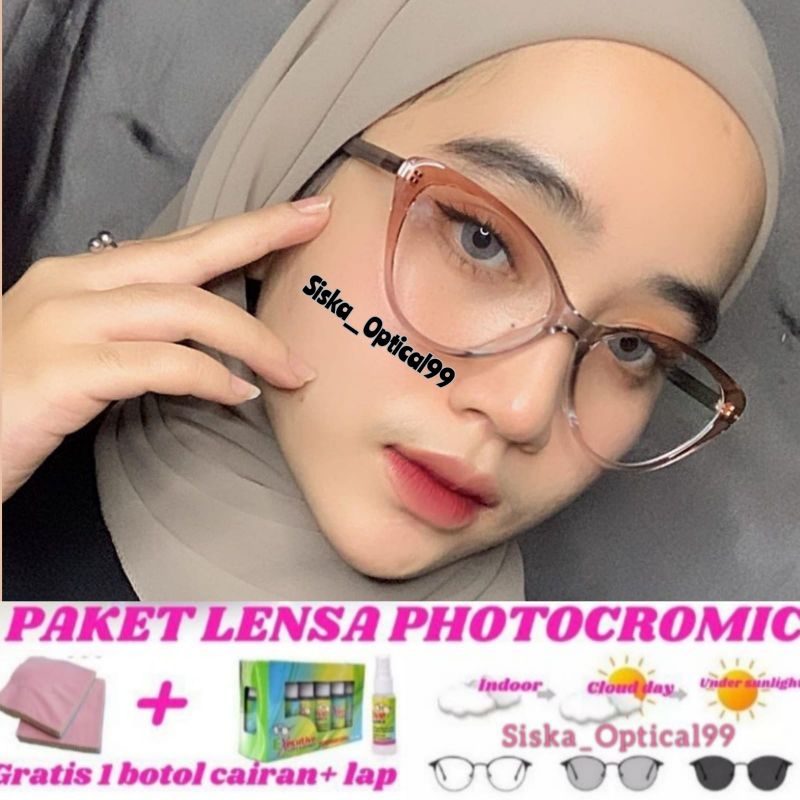 Jual Frame Kacamata Cat Eye 1052 | Kacamata Photocromic | Kacamata ...