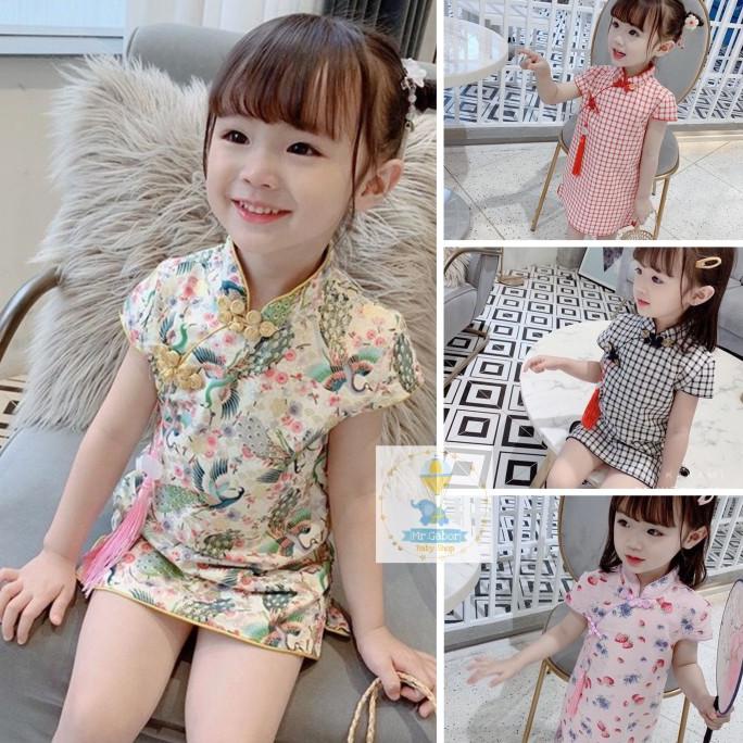 Jual Dress Anak Import Cheongsam, Baju Chinese Cheongsam Anak Peacock ...