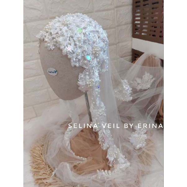 Jual selina veil / wedding veil / slayer pengantin | Shopee Indonesia