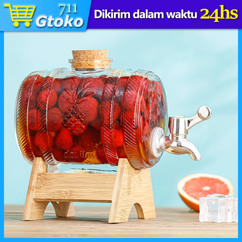Jual 1L Dispenser Kulkas Mini / Glass Storage Drink / Dispenser Kaca ...