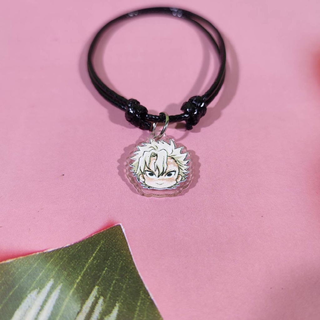 Jual Bracelet Anime Demon Slayer - Gelang Tali Single Charm Kimetsu no ...