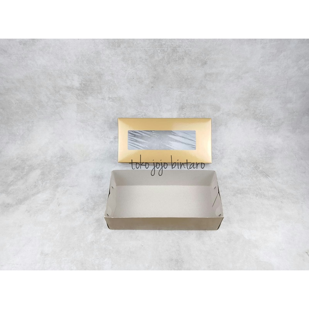 Jual Dus emas 12x25x7 20x10x7 per pcs / Dus kue persegi panjang / Dus ...