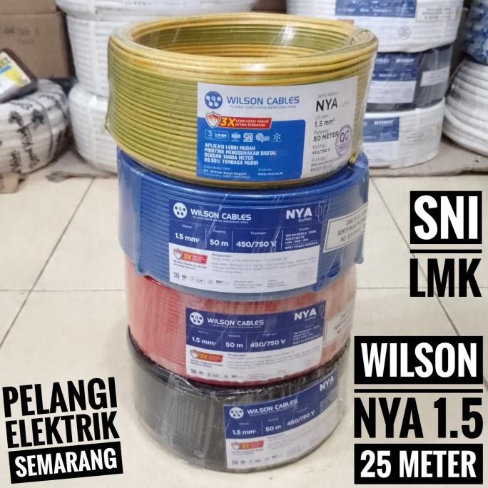 Jual WILSON Kabel NYA 1.5 / 1,5 / 1x1.5 Kawat Engkel SNI LMK - 25 Meter ...