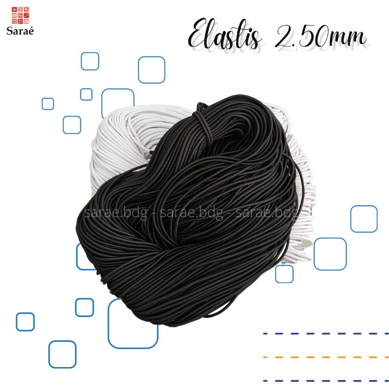 Jual Tali Elastis 2.50mm/100 Meter/Tali Hangtag/Tali serbaguna | Shopee ...