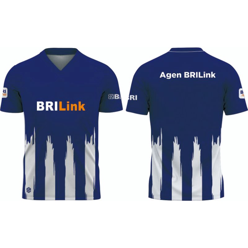 Jual jersey bri / brilink / jersey brilink / kaos bri/kaos brilink BIRU ...