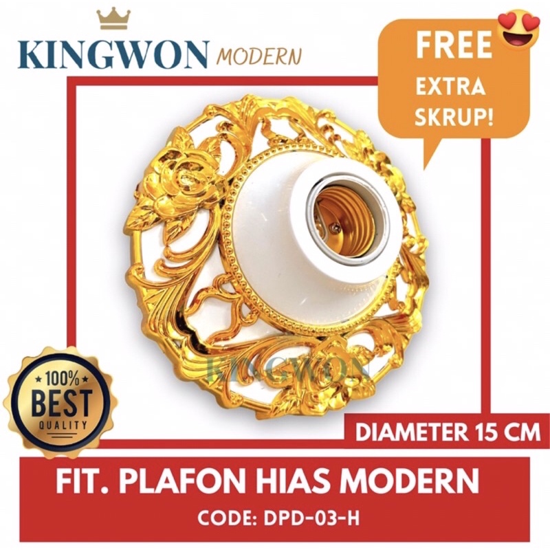Jual FITTING LAMPU PLAFON HIAS MODERN DPD-03-H KINGWON | Shopee Indonesia