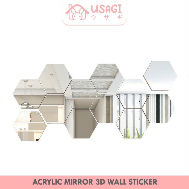 Jual Usagi Official - Acrylic 3D Wall Sticker / Cermin Stiker Tempel ...