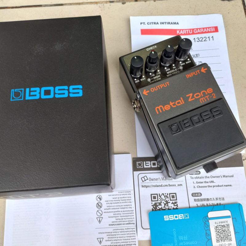 Jual MULTI EFFECT STOMPBOX BOSS MT2 METAL ZONE EFEK GITAR PEDAL ...