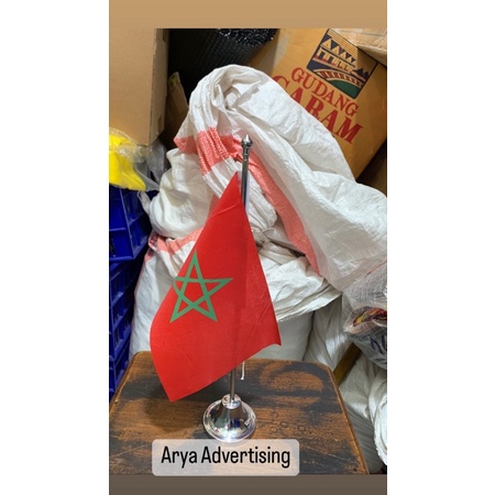 Jual bendera negara MAROCO+tiang stainless meja | Shopee Indonesia