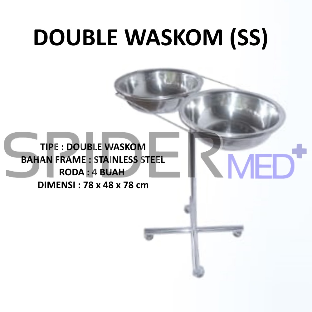 Jual DOUBLE WASHCOM STAINLESS STEEL / WASKOM KAKI 1 / WASHCOM SS ...
