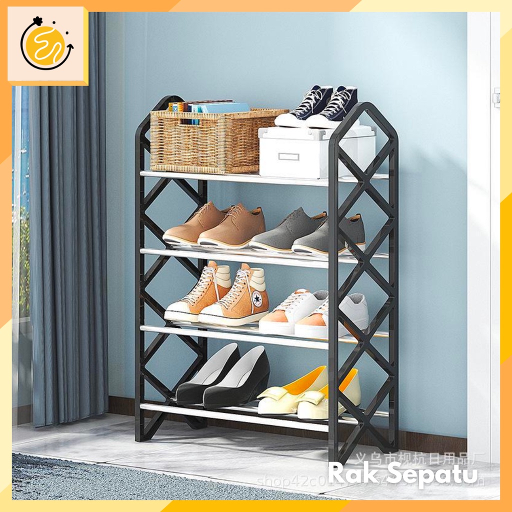 Jual Either.id - Rak Sepatu Sandal Warna 4 Susun Rak 4 Tingkat ...