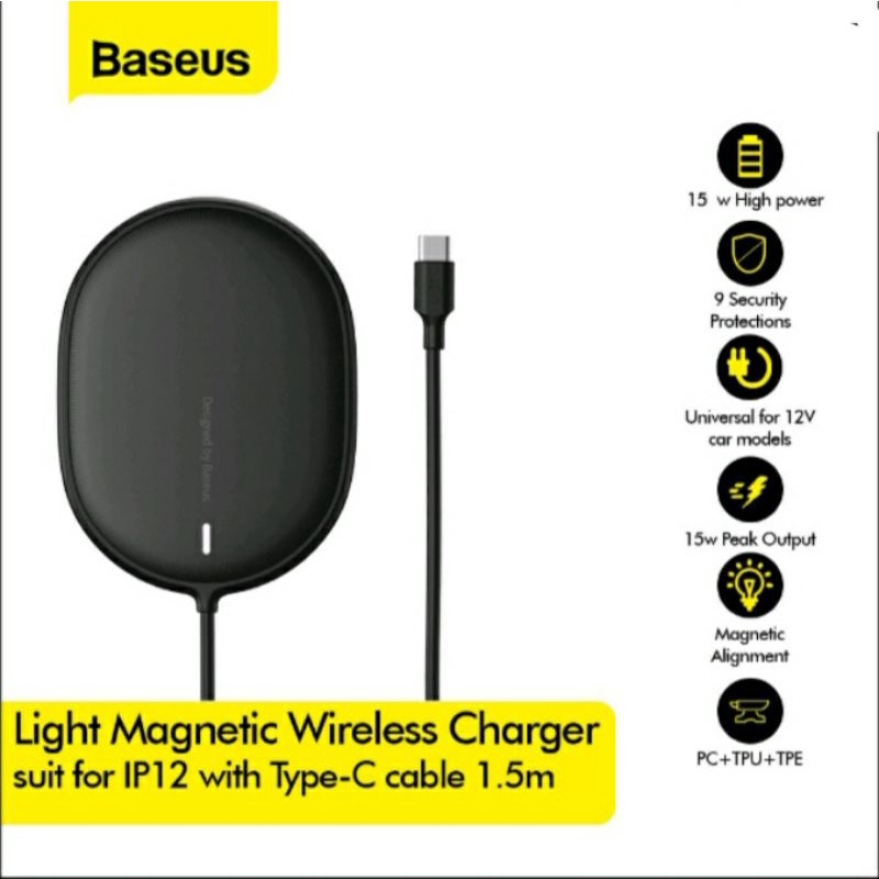 Jual Baseus Wireless Charger Light Magnetic Wireless Charge 15 Watt ...