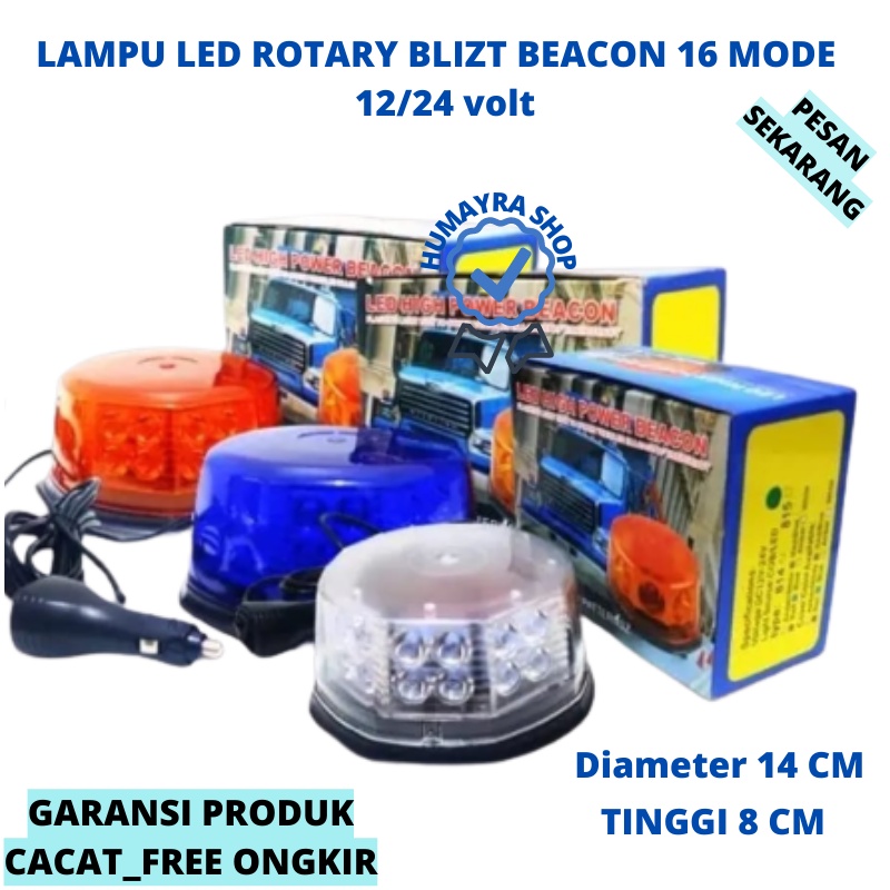 Jual Lampu Rotary Rotari Led Blitz 16 Mode Mobil Truck Truk Canter Hino ...