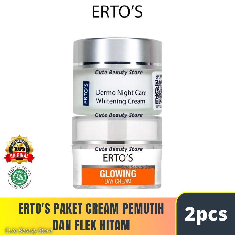 Jual Ertos Paket Cream Krim Whitening Penghilang Flek Hitam di Wajah ...