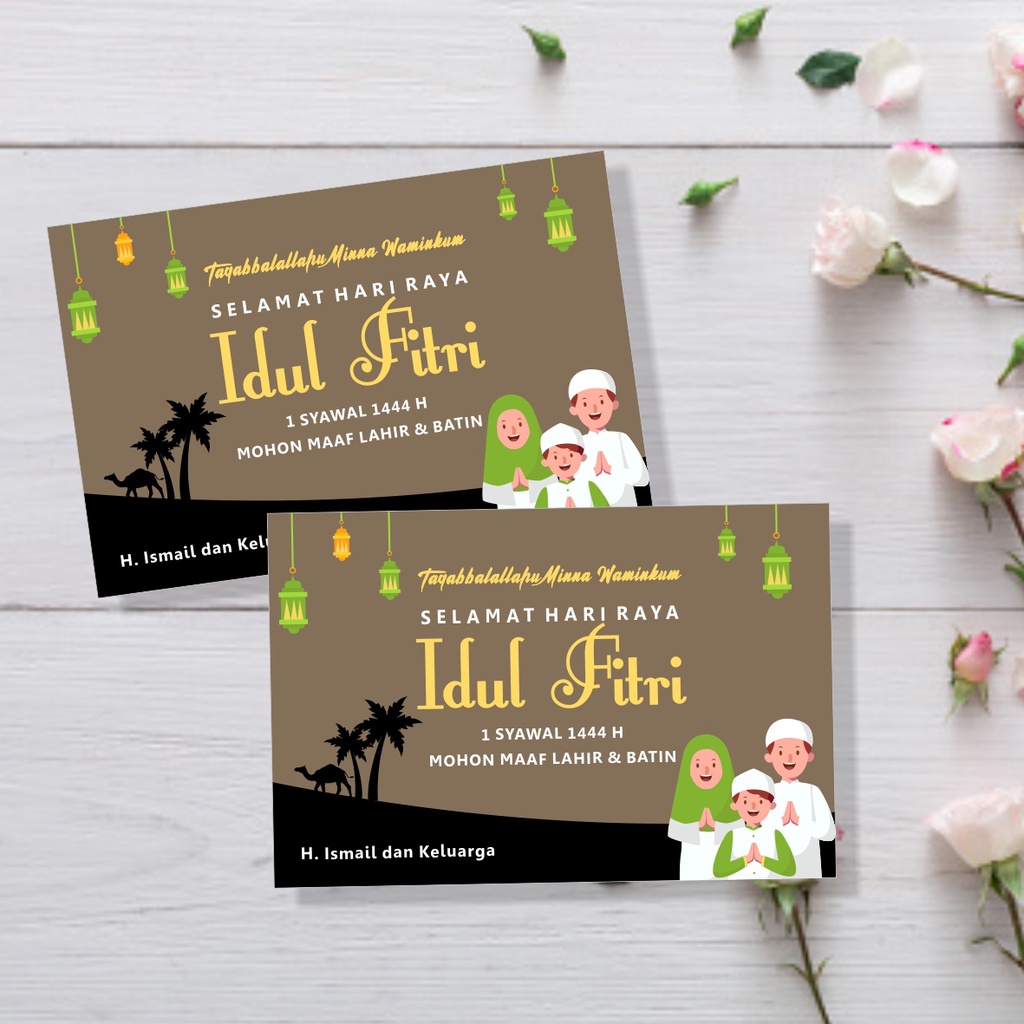 Jual Kartu Ucapan Parcel Hampers Bingkisan Hari Raya Idul FItri Custom ...