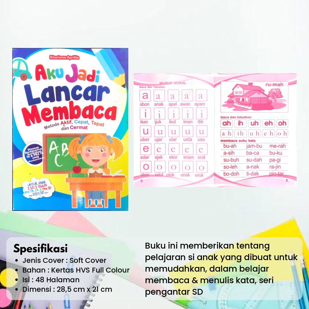 Jual Buku Belajar Anak Murah - Aku Jadi Lancar Membaca untuk TK PAUD ...