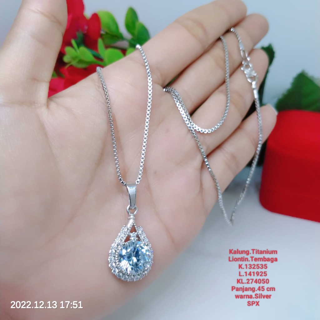 Jual Kalung Silver Wanita Titanium Xuping Perhiasan Aksesoris Fashion ...