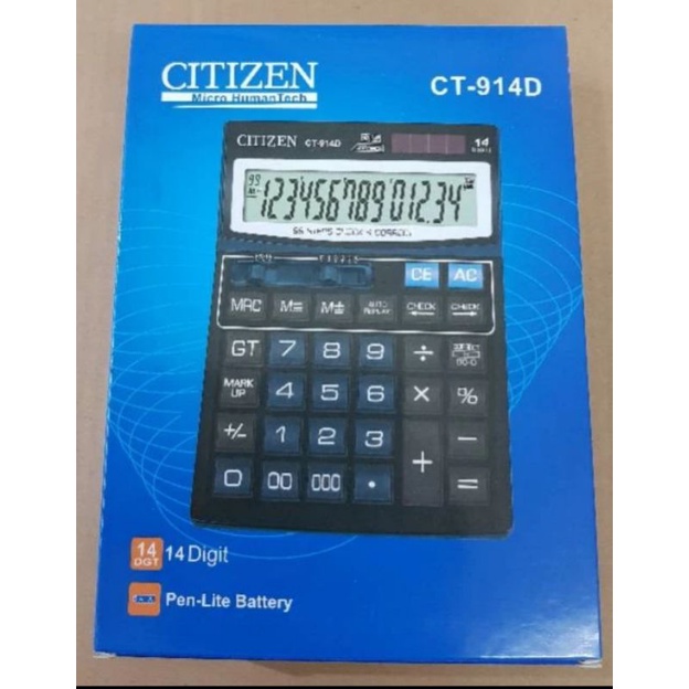 Jual Kalkulator Citizen CT 914D 14Digit | Shopee Indonesia
