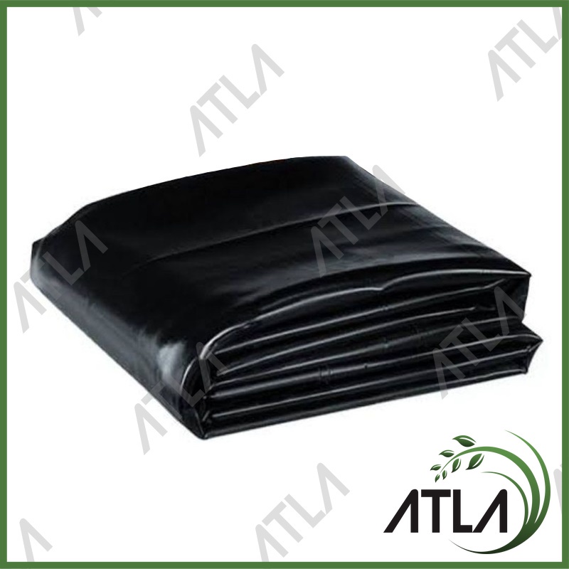 Jual Plastik HDPE Geomembran 6 Meter 200 Micron Hitam Terpal Kolam Ikan ...