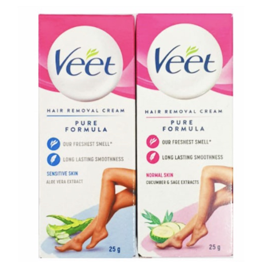 Jual Veet Hair Removal Cream Isi 25 Gram Normal Pink Sensitive Sensitif ...