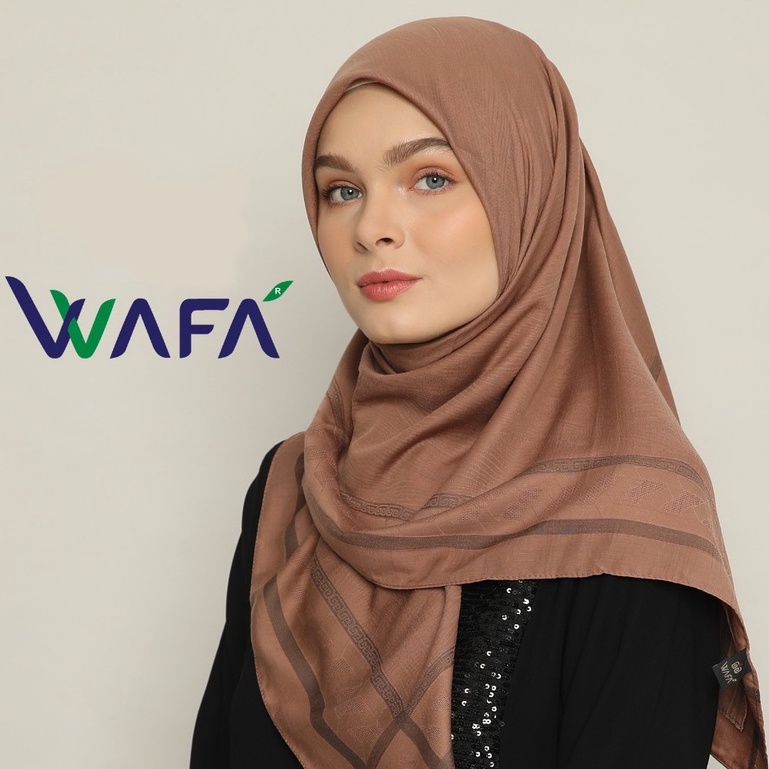 Jual Hijab Turki WAFA Polyspun Emboss - Hijab Size 110*110 cm - 001 ...