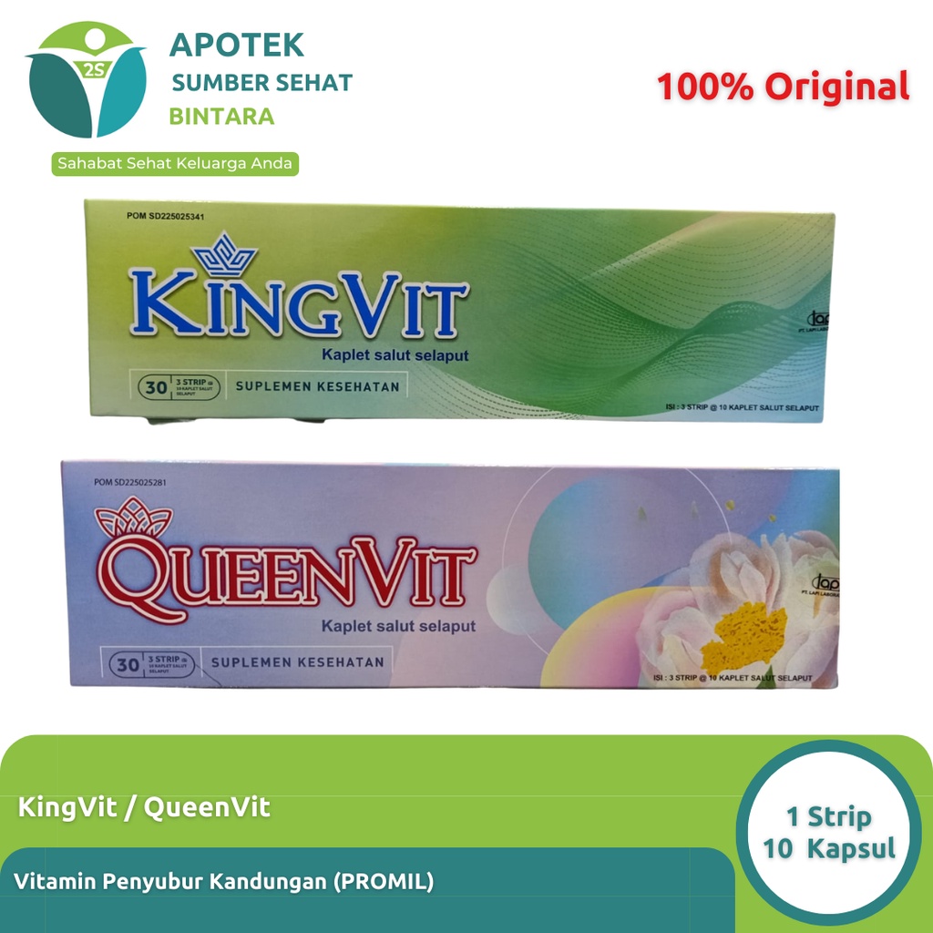 Jual KingVit QueenVit – Suplemen Promil Penyubur Kandungan | Shopee ...