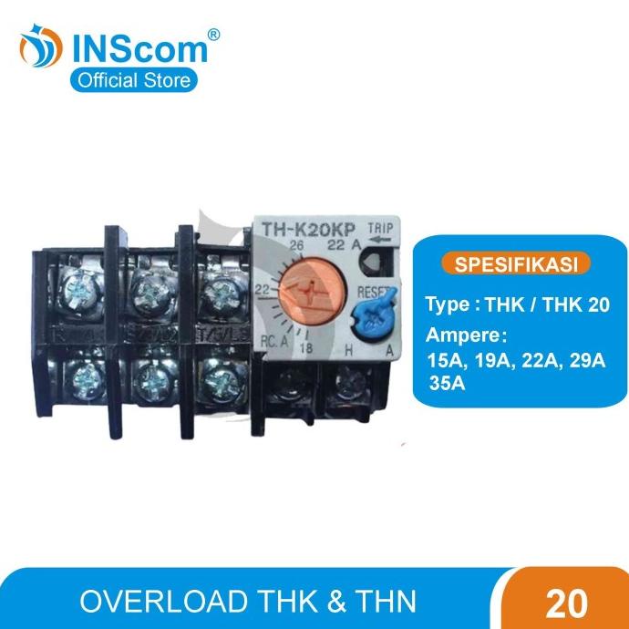 Jual THERMAL OVERLOAD RELAY THK 20 THN 20 / OVERLOAD THK20 THN20 INSCOM Non COD | Shopee Indonesia