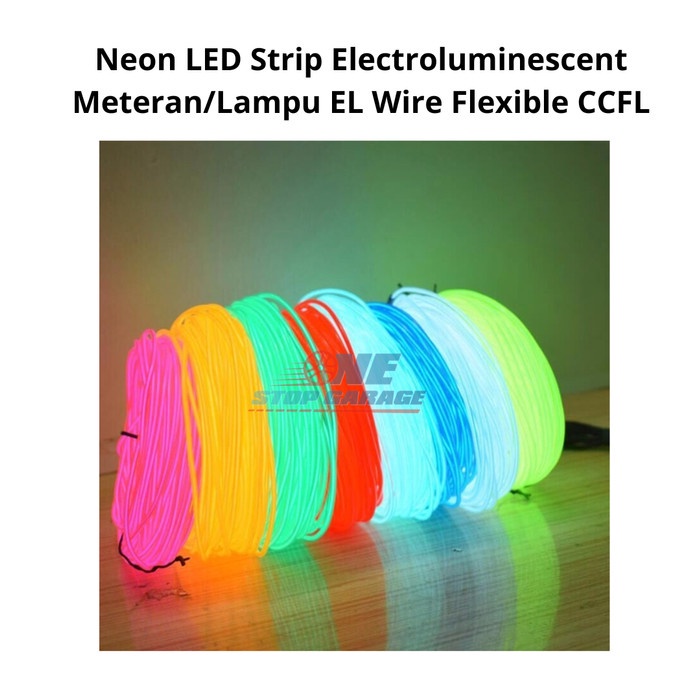 Jual Neon LED Strip Electroluminescent Meteran/Lampu EL Wire Flexible ...