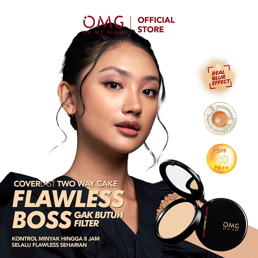 Jual OMG Oh My Glam Coverlast Two Way Cake 12 g - Bedak Padat Kontrol ...