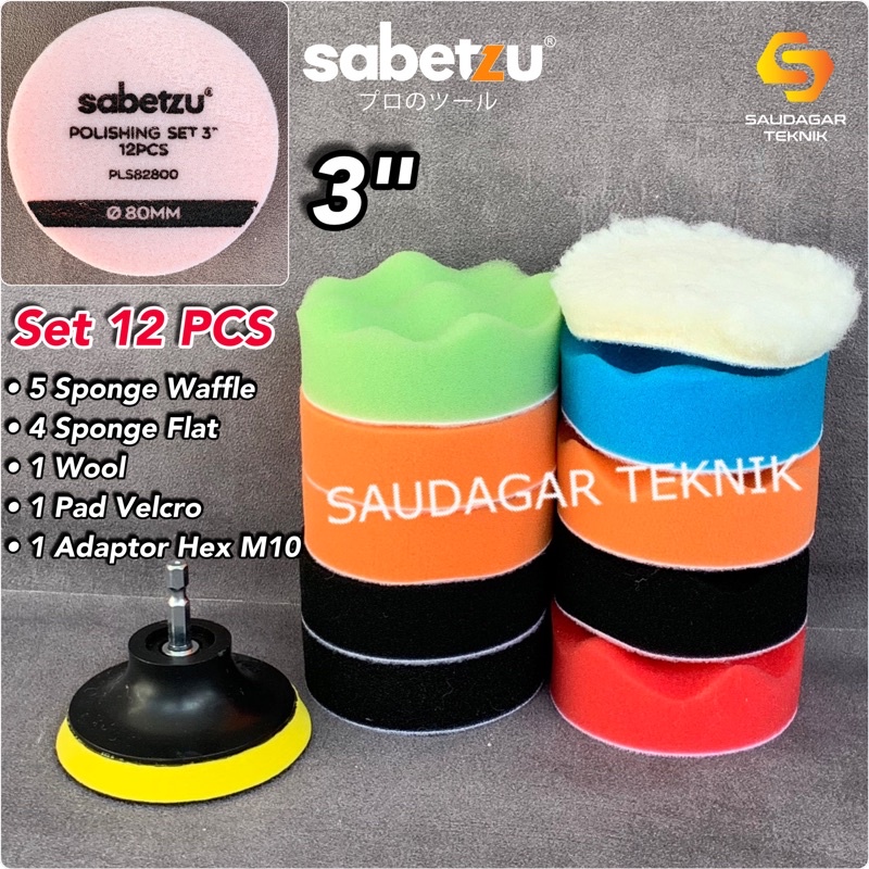 Jual Busa Poles Mobil Motor Sabetzu 3 inch 4 Inch 5 Inch Sponge Wool ...