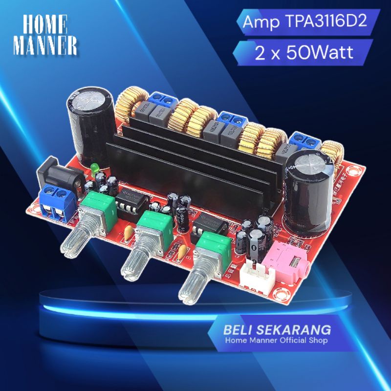 Jual XH-M139 2.1 Kit Power Amplifier Class D TPA3116D2 2x50Watt+100Watt Subwoofer Stereo ...