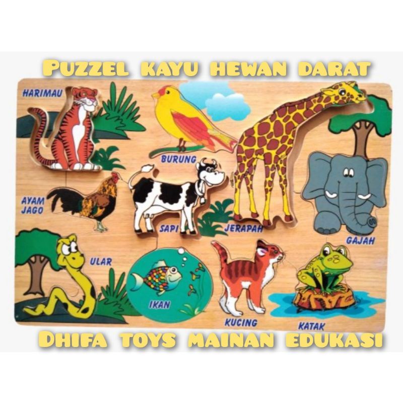 Jual Puzzle Binatang - Mainan Edukasi Puzzle | Puzzle murah anak TK ...