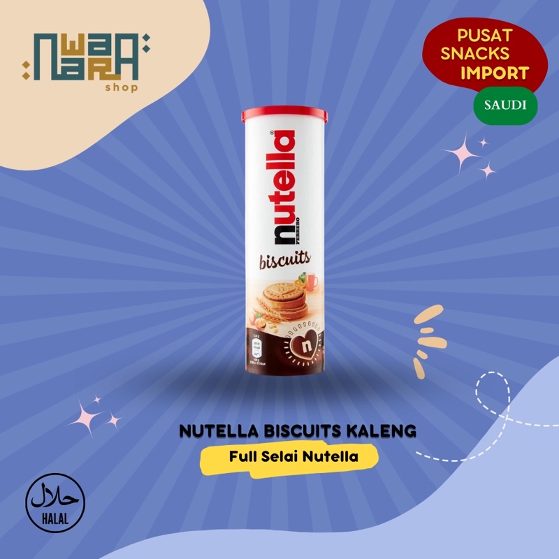 Jual NUTELLA BISCUITS KEMASAN KALENG 166gram | Shopee Indonesia