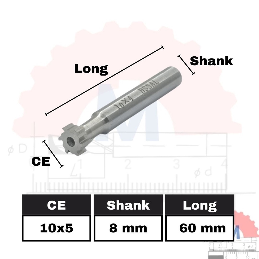 Jual Tslot cutter endmill T Slot HSS 10mm | Shopee Indonesia