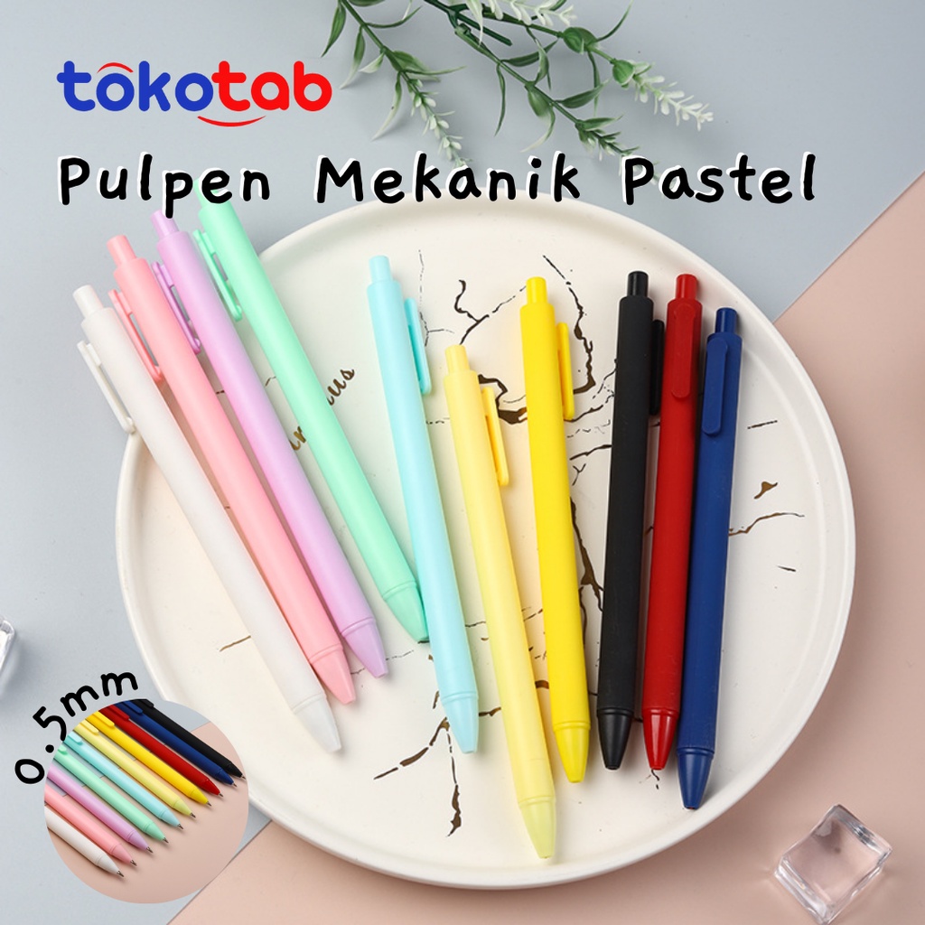 Jual Tokotab - Pulpen Mekanik Polos Macaron Bolpoin Gel Pena Cetekan ...