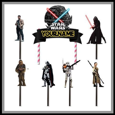 Jual Topper Terlaris Custom Star Wars Cake Topper/Topper Kue Star Wars ...