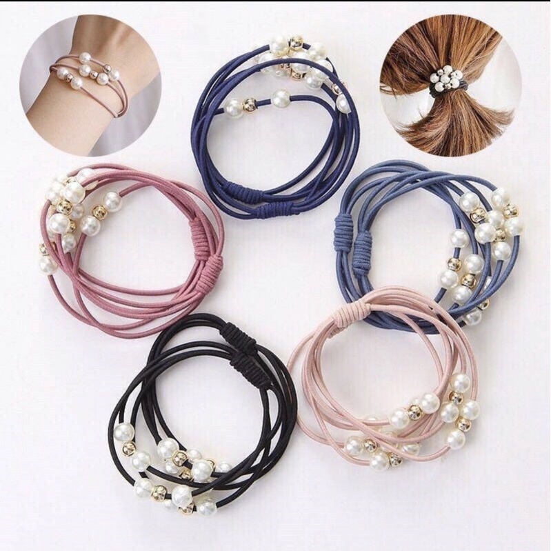 Jual IKATAN RAMBUT MUTIARA LAYER | Shopee Indonesia