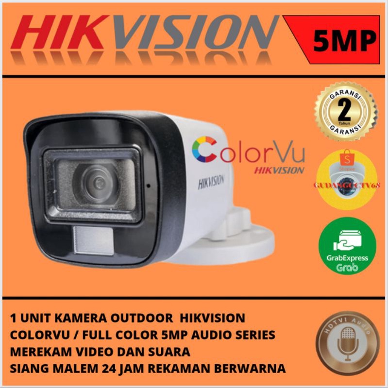 Jual CAMERA HIKVISION COLORVU OUTDOOR 5MP FULL COLOUR AUDIO SERIES 3K ...
