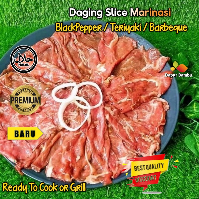 Jual Daging Slice Marinasi 500 gr / Short Plate / Barberque / Saus Lada ...