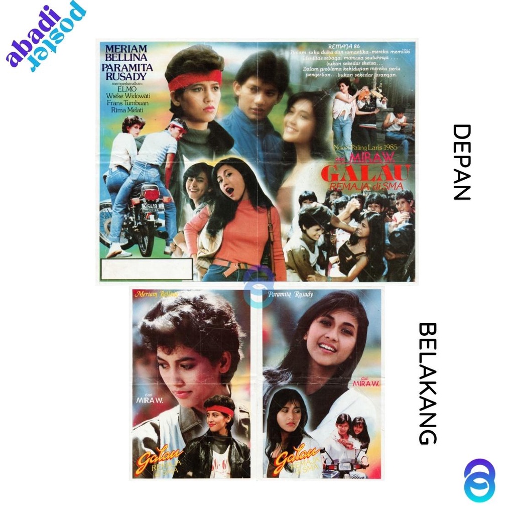 Jual poster film lawas romantika galau remaja di sma - poster meriam ...