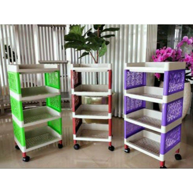 Jual Rak Yoyo Susun 4 Pakai Roda Rak Plastik Susun 4 | Shopee Indonesia